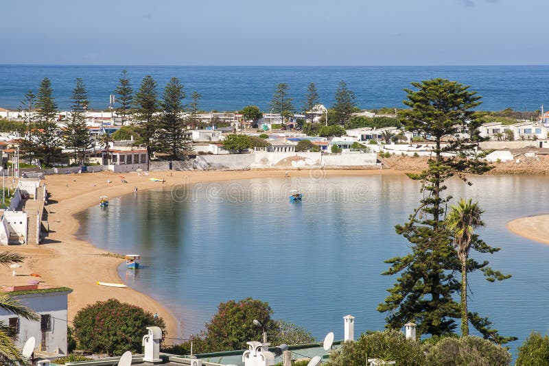 View of Oualidia stock photo. Image of nature, harmony - 69047610