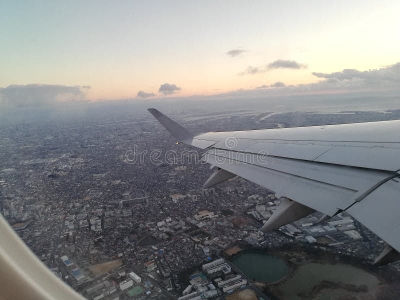 View Out of Airplane Window Editorial Stock Photo - Image of view, city ...