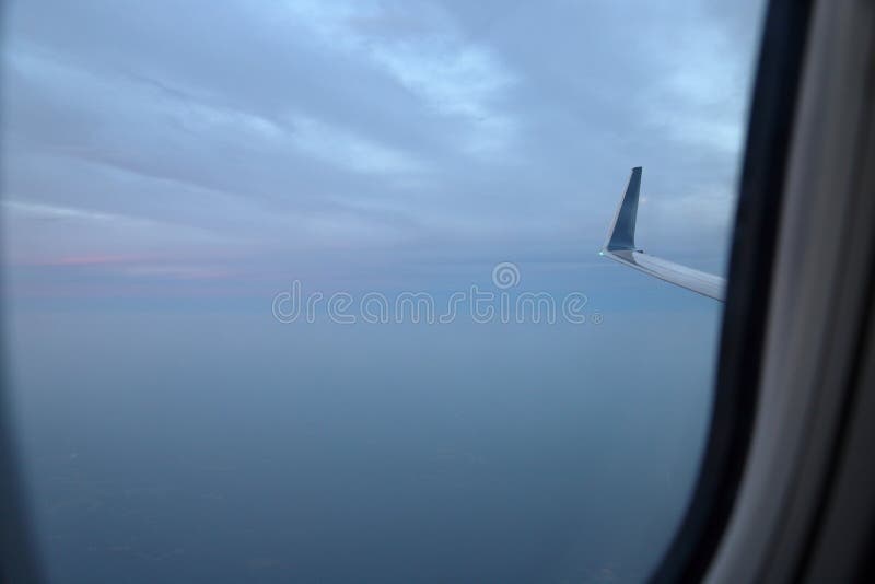 Aerial View of Lakes and Land, Looking Out the Window of a Commercial ...