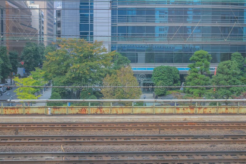 A View Out of Shinkansen Bullet Train Line 3 Nov 2013 Editorial Stock ...