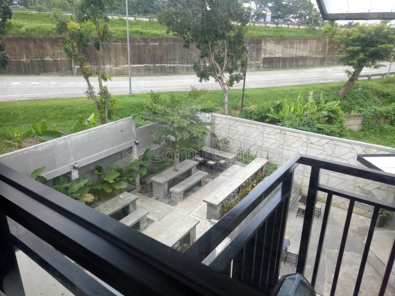 View Out the Window from an Office Stock Photo - Image of render ...