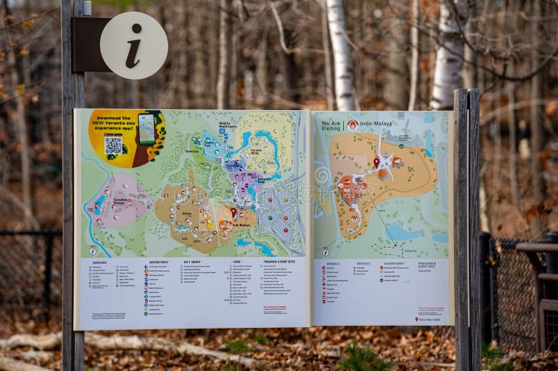 View of the Outdoor Map at the Toronto Zoo. Editorial Photo - Image of ...