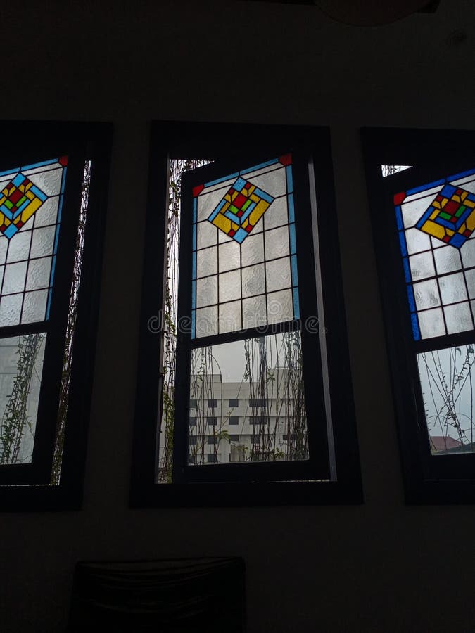 View of the Outer Building from Three Windows Stock Photo - Image of ...