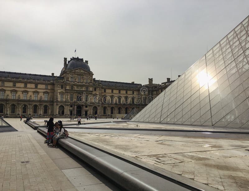 View from the Outside of the Louvre in Paris Editorial Image - Image of ...