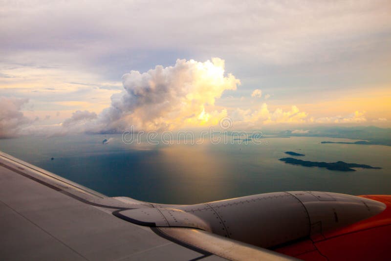 View Outside the Plane Window Stock Image - Image of aircraft ...