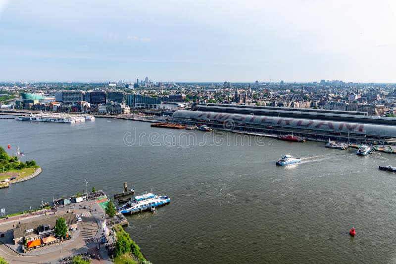 View Over Amsterdam from the Top of Lookout Stock Image - Image of ...