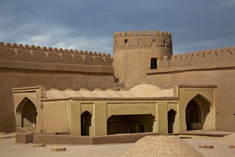 Medieval Rayen Castle, Iran Stock Image - Image of foundation ...