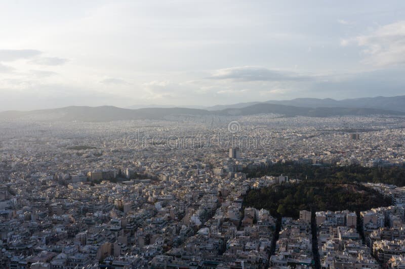 View over Athens, Greece stock photo. Image of ancient - 68846386