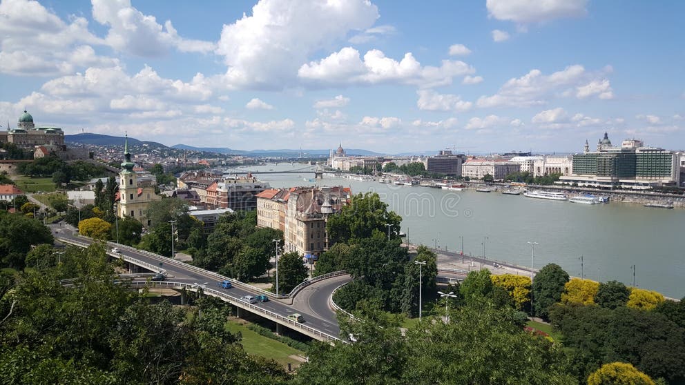 View over Budapest editorial stock photo. Image of urban - 73854633