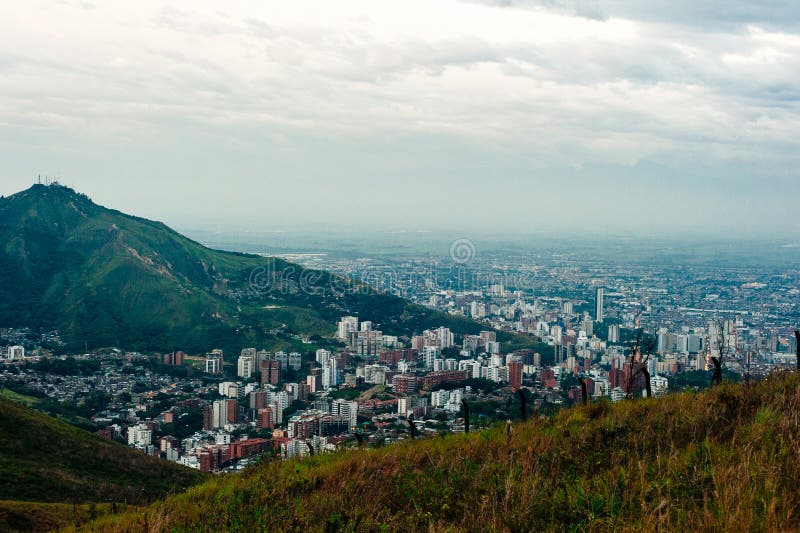 View Over Cali from Tres Cruces, Colombia Stock Image - Image of ...