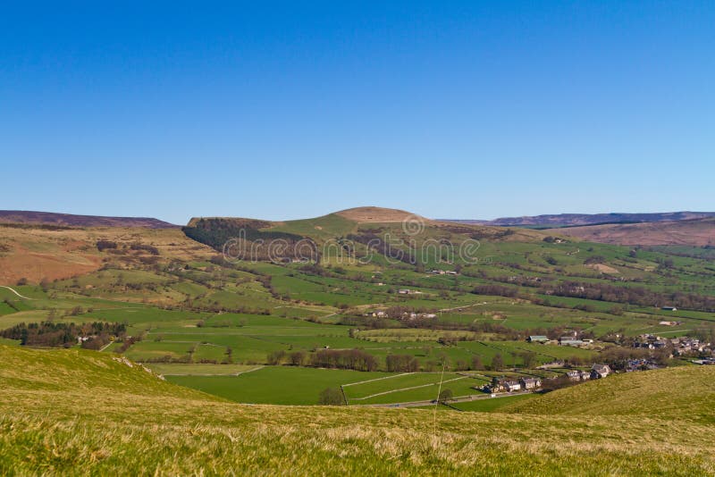 View Over Castleton,Peak District Stock Photo - Image of view, trees ...