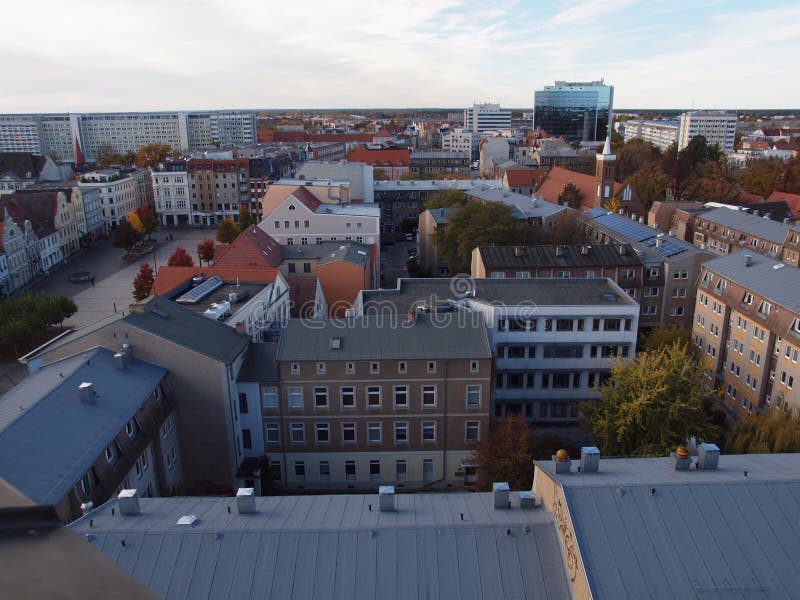 View Over the City of Cottbus Stock Image - Image of fenster, hotel ...