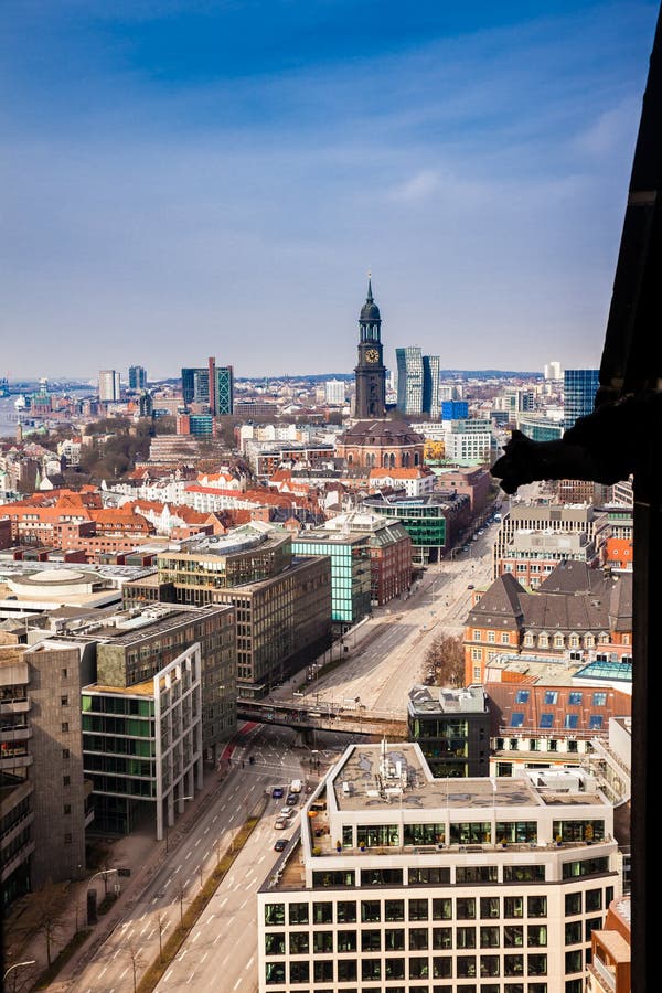 View Over the City of Hamburg Stock Image - Image of decoration, city ...