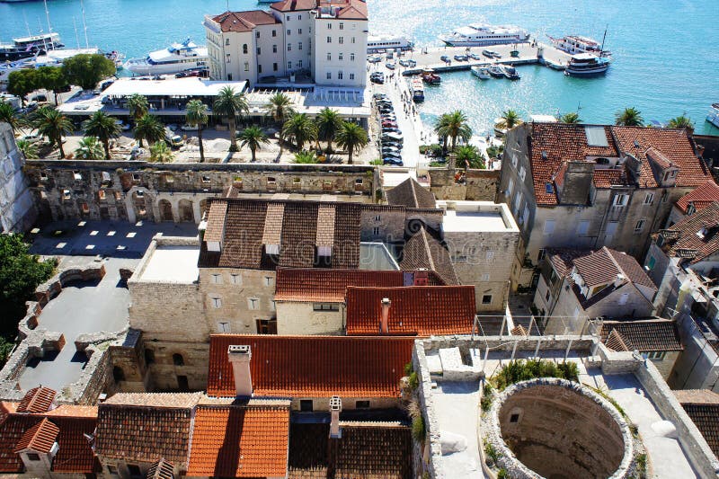 View over city of Split stock photo. Image of sony, view - 82305696