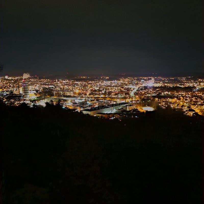 View over city in sweden stock photo. Image of dusk - 225620918