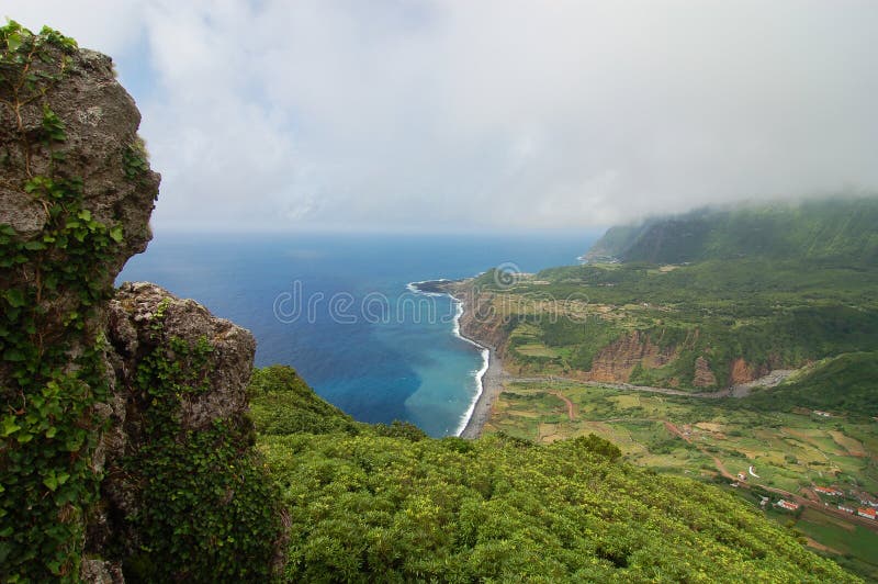 View Over the Coast of the Azores Stock Photo - Image of decoration ...