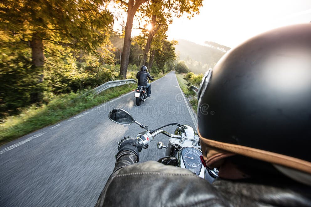 The View Over the Handlebars of Motorcycle Stock Photo - Image of ...