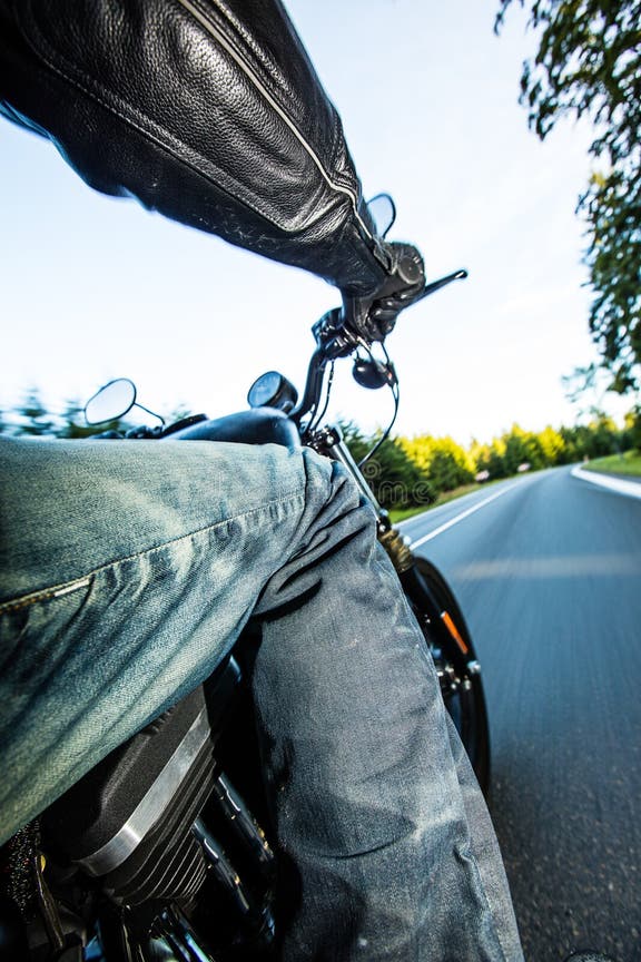 The View Over the Handlebars of Motorcycle Stock Image - Image of ...