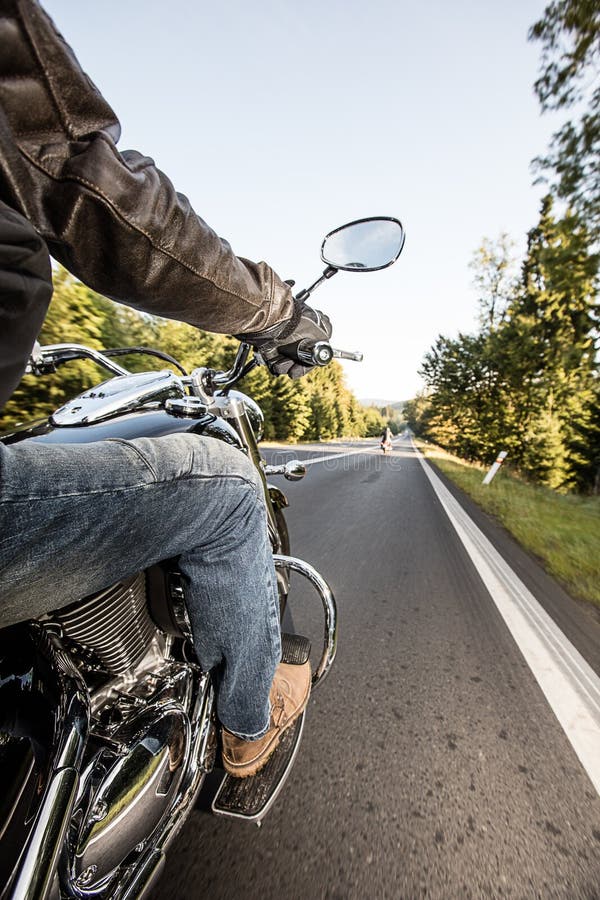 The View Over the Handlebars of Motorcycle Stock Photo - Image of ...