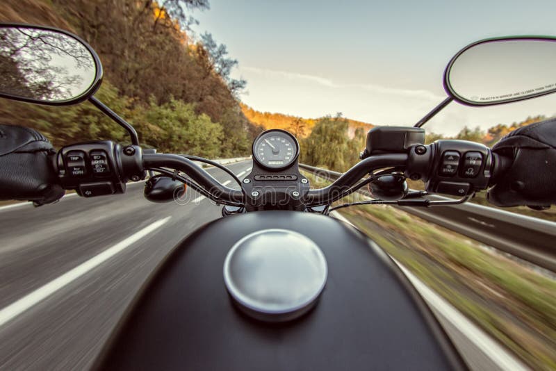 The View Over the Handlebars of Motorcycle Stock Photo - Image of race ...