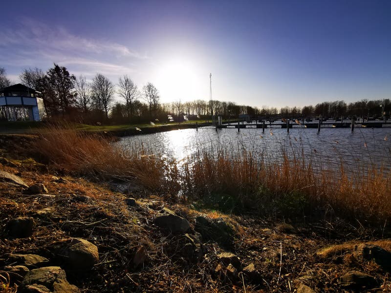 View Over the Lake Towards the Sun Stock Photo - Image of lake, view ...