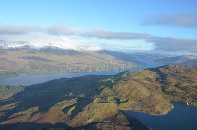 View over Loch Tay stock image. Image of perthshire, snow - 36645089