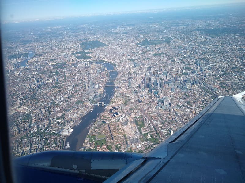 View Over London City Centre from the Air Stock Photo - Image of view ...