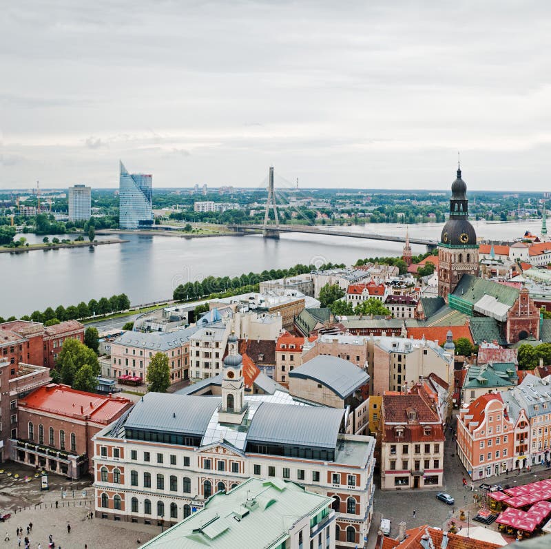 View over Old Town of Riga stock image. Image of latvia - 21494157