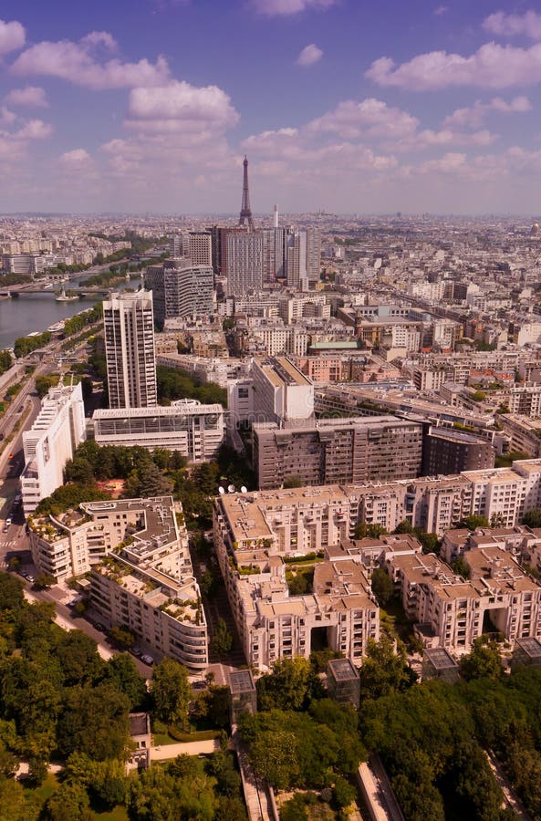 View over paris stock image. Image of building, tower - 26372537