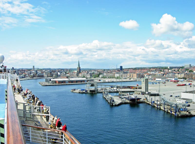 View Over the Port and the City of Aarhus Editorial Stock Photo - Image ...