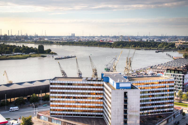 View Over River Scheldt In Antwerpen Stock Photo - Image of antwerp ...