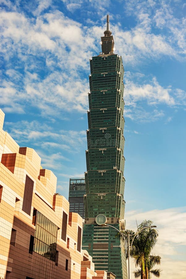Taipei 101 Famous Landmark Tower, Building. Stock Image - Image of ...
