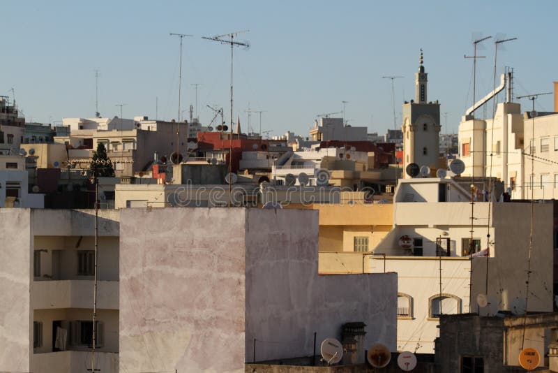 View Over Tangier Skyline Rooftops Morocco Stock Photos - Free ...