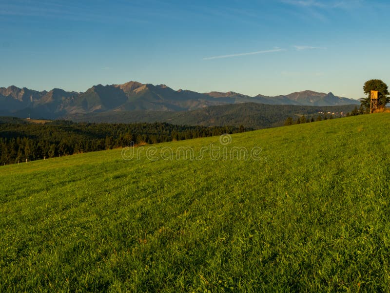 View Over Tatra Mountains from Lapszanka Pass, during the Sunrise ...