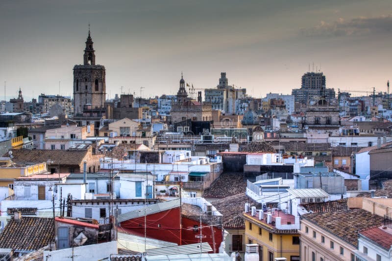 View over Valencia, Spain stock photo. Image of cityscape - 23760024