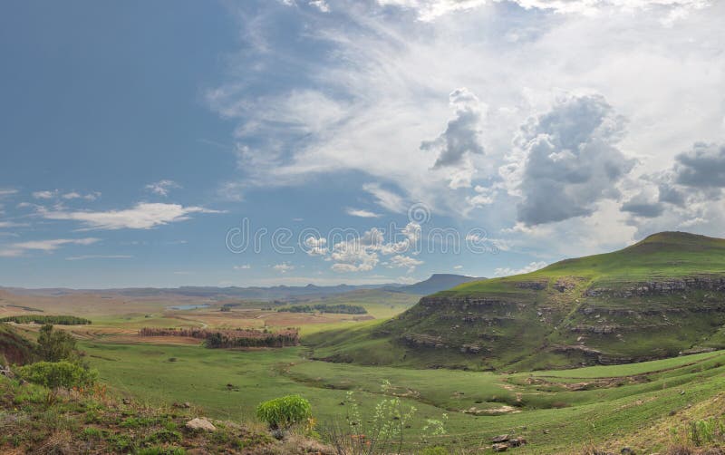 View over the valley stock image. Image of clouds, sunshine - 63743081