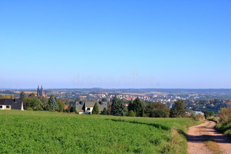 View Over the Village Meissen in Saxony, Germany Stock Photo - Image of ...