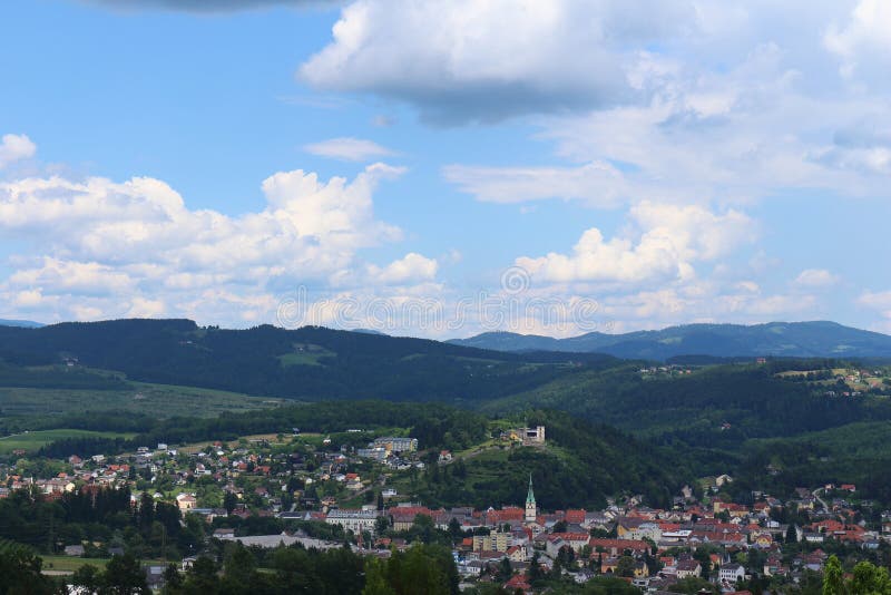 View over Voitsberg stock photo. Image of presbytery - 32854574