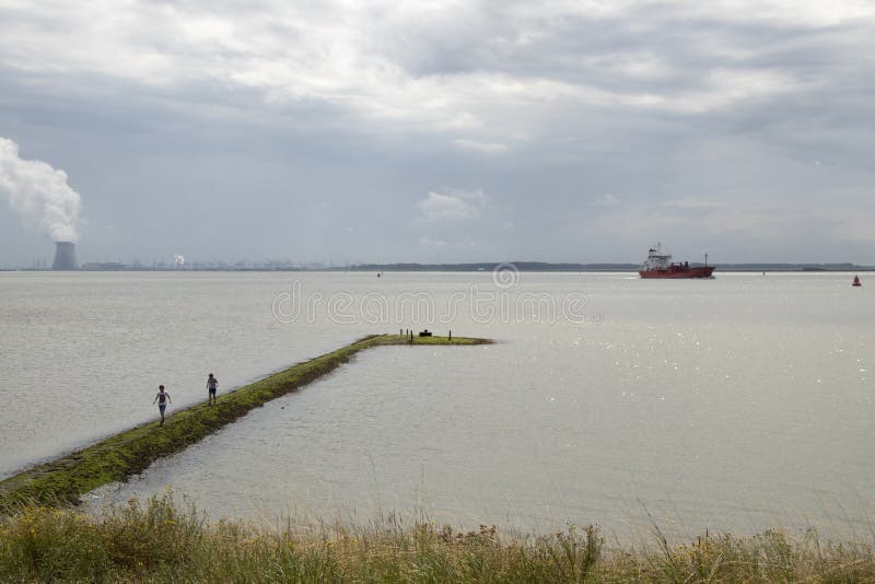 View Over the Western Scheld Editorial Stock Image - Image of blue ...