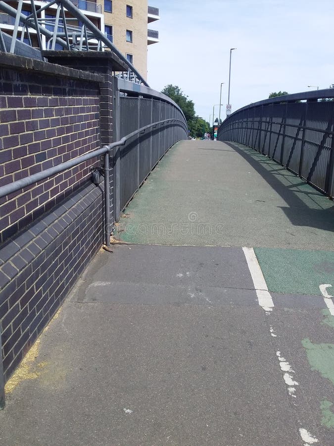 An Overbridge with Cycle Track & Walking Track Stock Image - Image of ...
