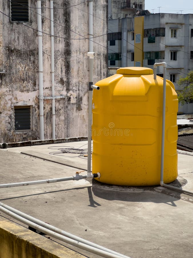 View of Overhead Water Tank for Storing the Water Needs for the House ...