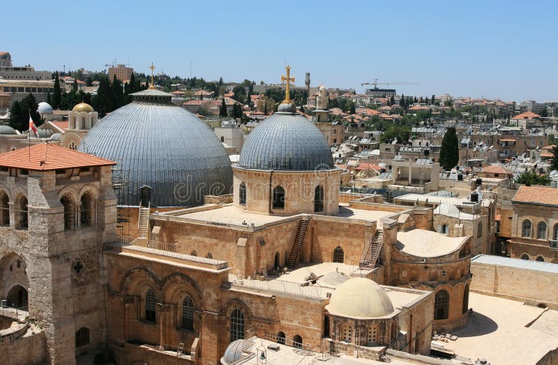 View Overlooking Jerusalem City. Stock Photo - Image of dome, urban ...