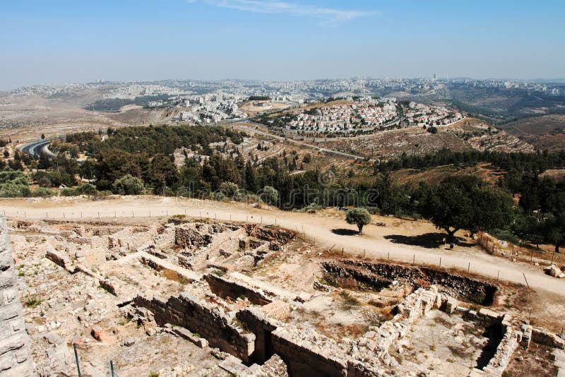 Jerusalem Old City from Mount of Olives Stock Image - Image of history ...