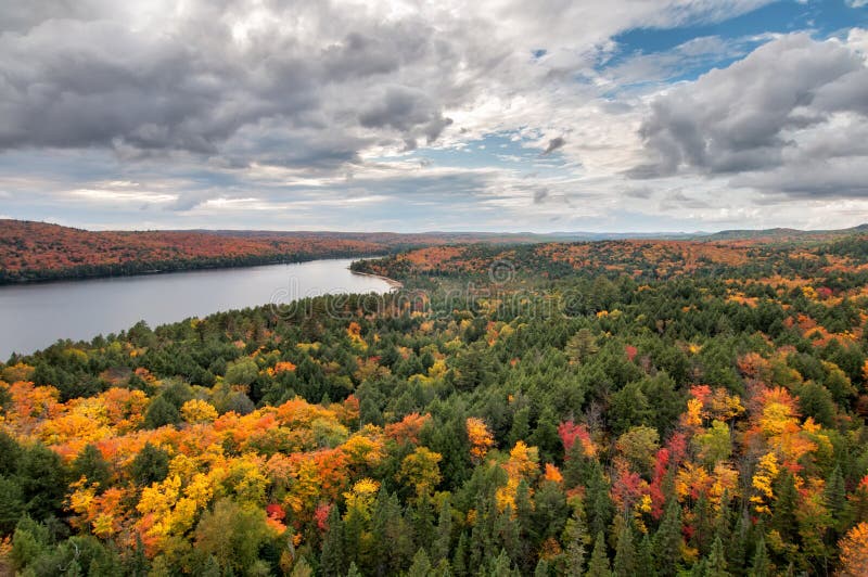 Fall Colors, Mountain View, Michigan Stock Image - Image of trees ...