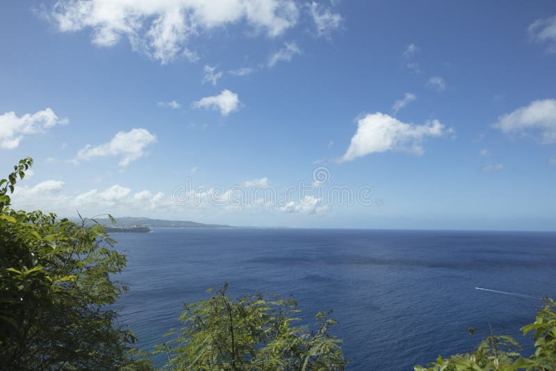 View of Pacific Ocean in Guam Stock Photo - Image of travel ...