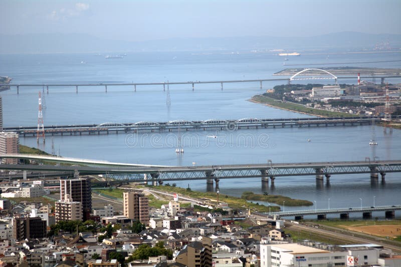 View of the Pacific Ocean, Osaka, Japan Editorial Image - Image of ...