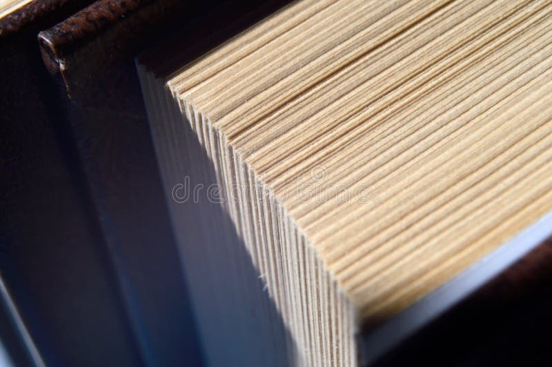 View of the Pages of a Closed Book. Close-up. Stock Photo - Image of ...