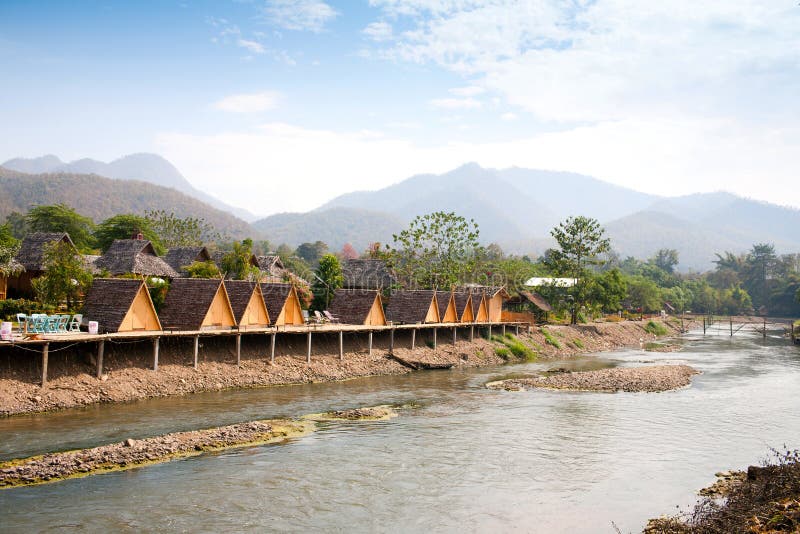 View on Pai river stock image. Image of asian, guesthouse - 23447081