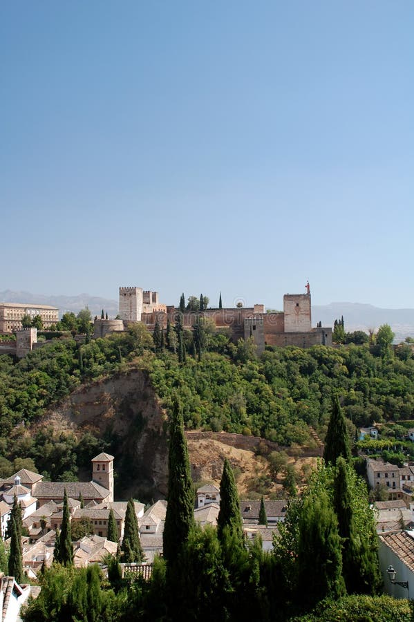 View of the Palaces of La Alha Stock Image - Image of night, history ...