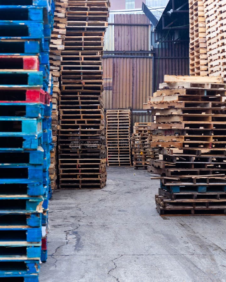 View of Pallet in Storage Yard Stock Image - Image of industry ...